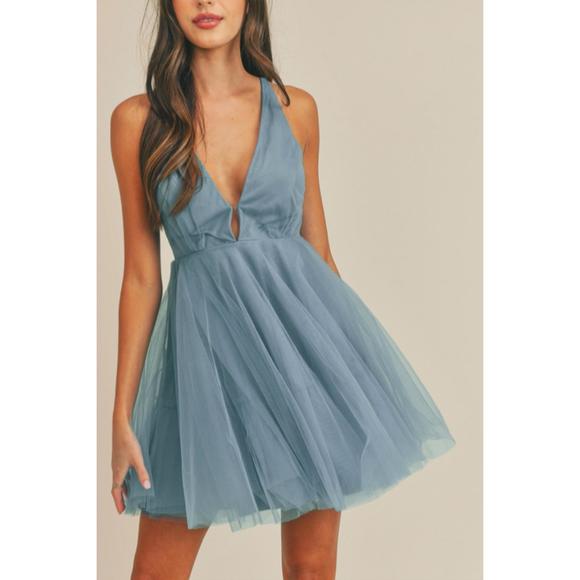 Mable | Dresses | New Mable Blue Tulle Mini In Bue | Poshmark